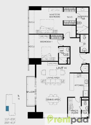 West Gallery Place for Rent 2 Bedroom unit with Maid s Quarter #1334a72378
