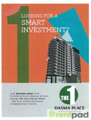Studio Unit in The One Dasma Place Residences Dormitory Cavite #a8ebb69b55