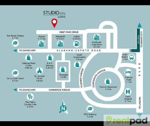 Studio Unit in Studio City Alabang #ff42bf4070